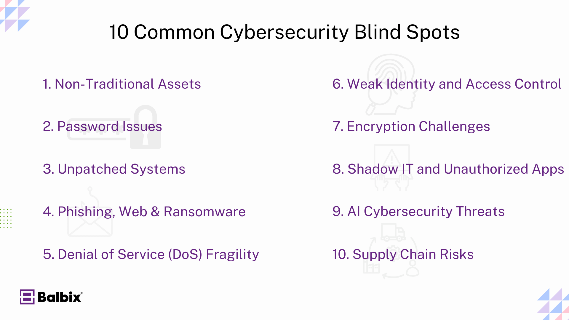 10 Most Common Cybersecurity Blind Spots | Balbix