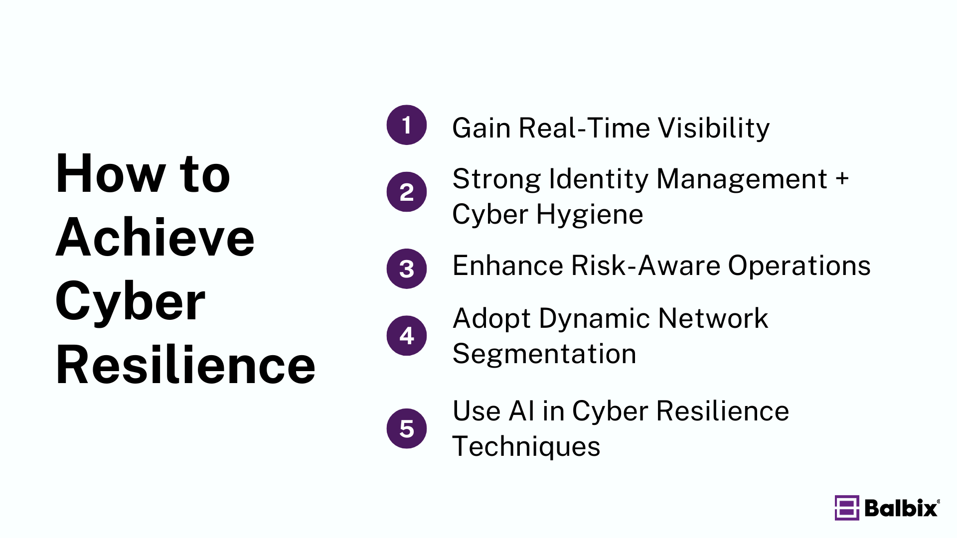 What is Cyber Resilience? 5 Ways to Achieve It | Balbix