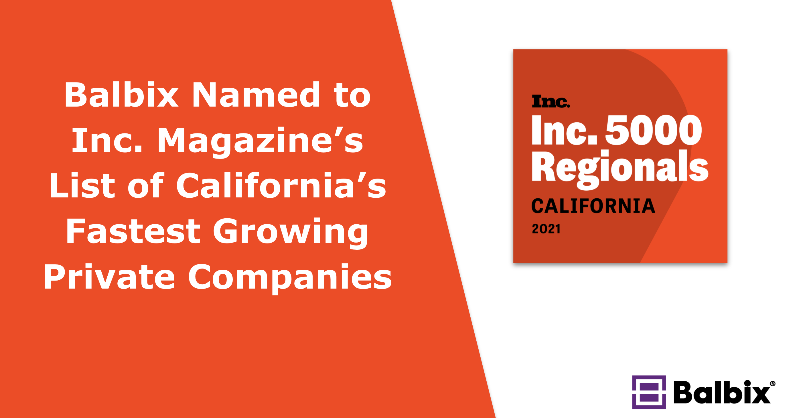 Balbix Named to Inc. Magazine’s List of California’s Fastest-Growing ...